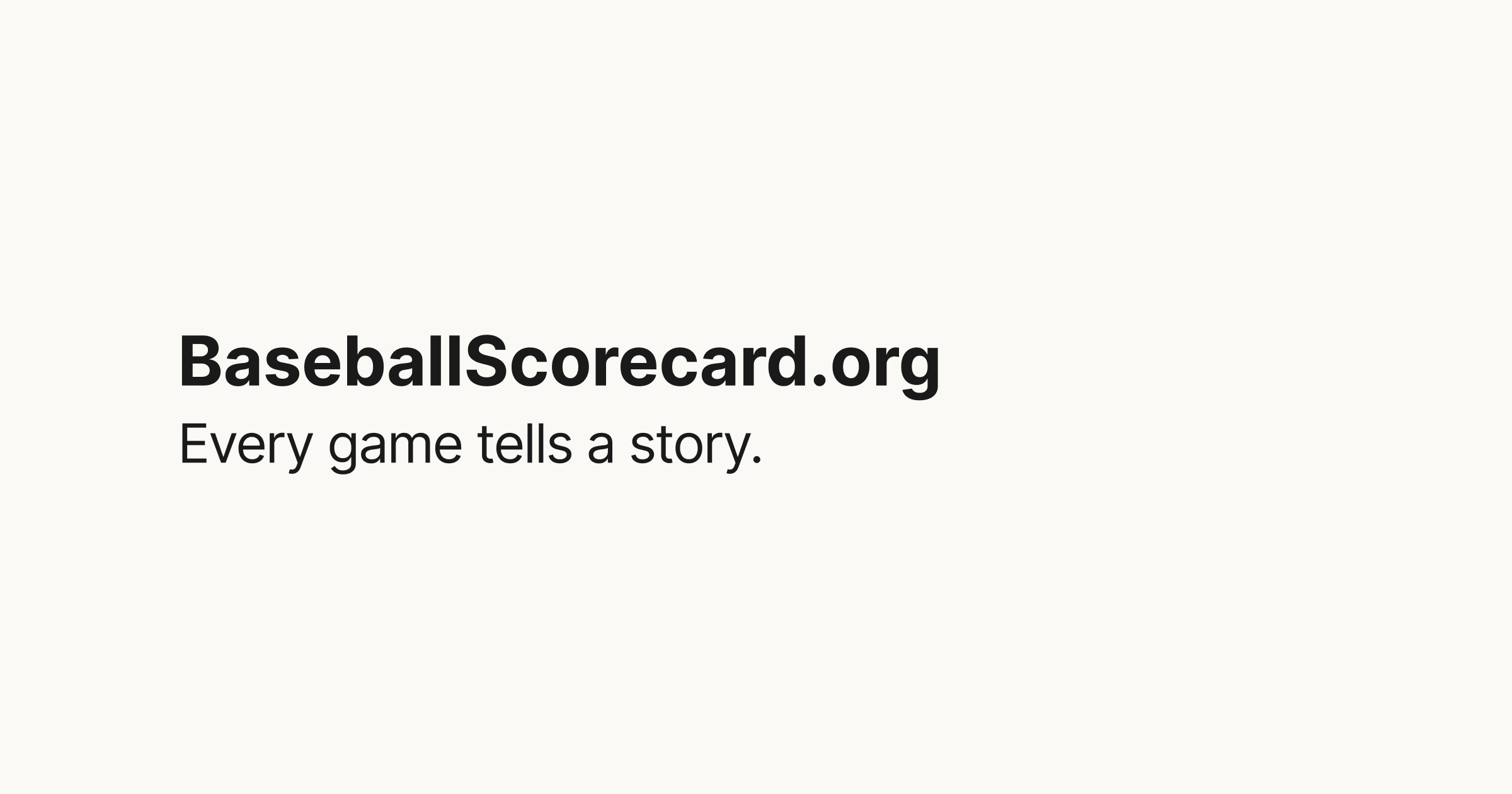 BaseballScorecard.org, Live MLB Scorecards